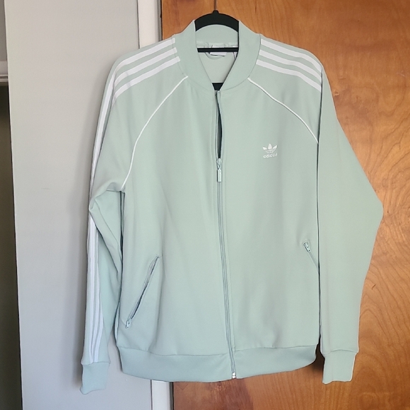adidas | Jackets & Coats | Adidas Pastel Green Zipup Jacket | Poshmark